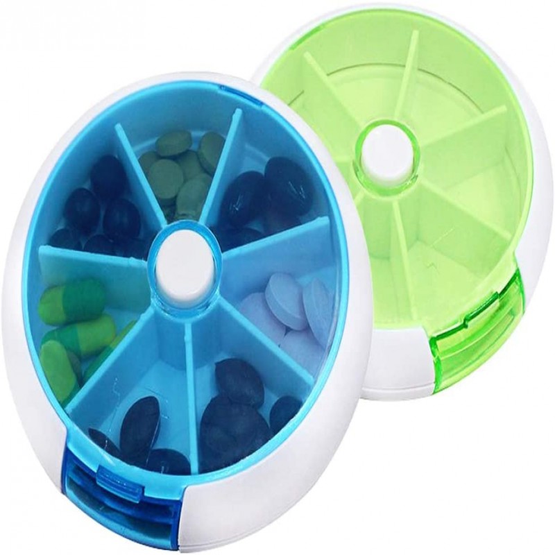 Plastic Pill Storage Organizer - Pills Round Case Box For Traveling ...