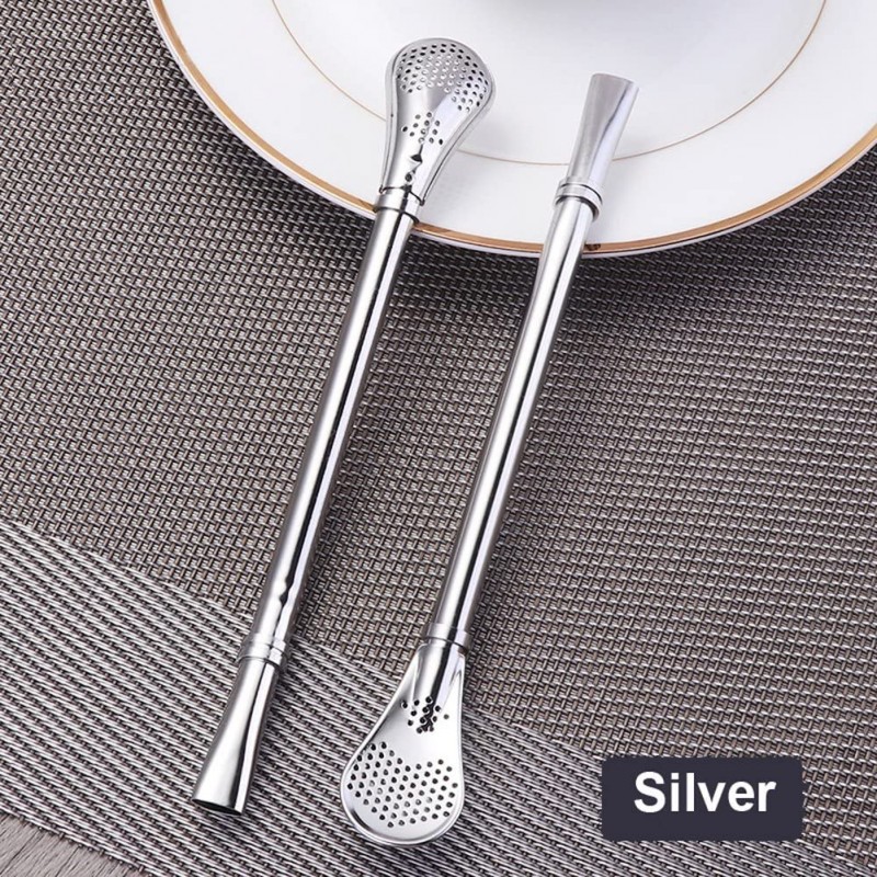 Stainless Steel Straw Filter Spoon - Metal Drinking Straw - NY-Store