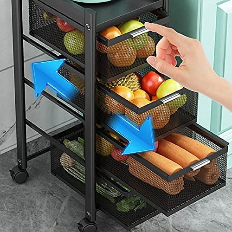 Modern Metal Kitchen Trolleys for Home - Fruits & Vegetable Organizer ...