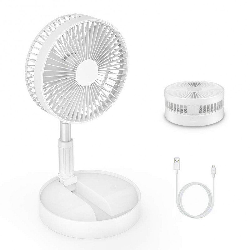 Folding Portable Rechargeable Fan Telescopic Floor Desk USB Fan - NY Store