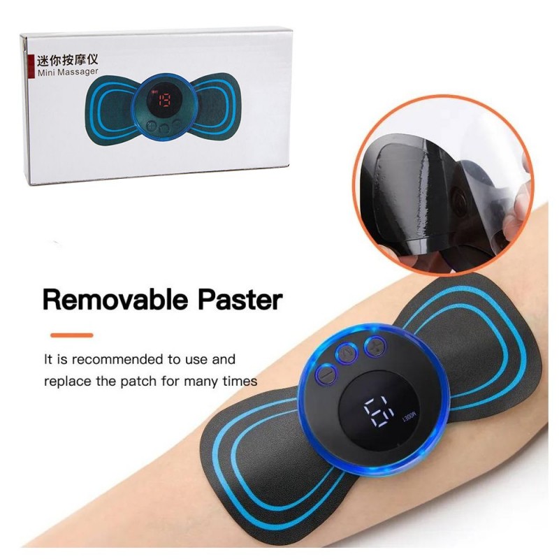 Mini Body Massager Pulse Neck Pain Relief EMS Butterfly - NY Store