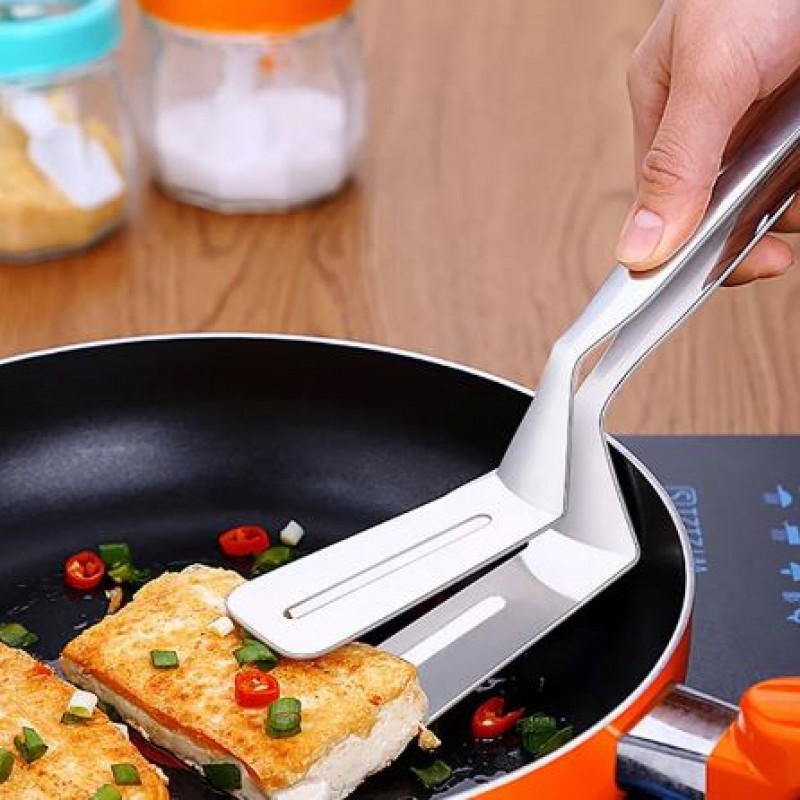 Stainless Steel Steak Clamps Pizza Clip - Food Spatula Tongs - NY-Store