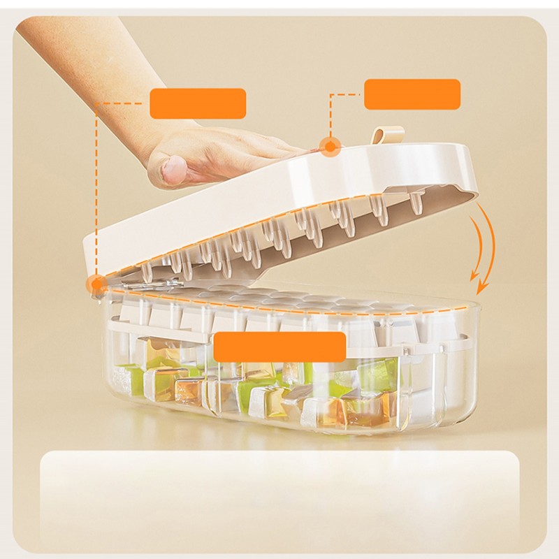 Ice Bucket Refrigerated Ice Cube Storage Box - Ice Organizer With ...