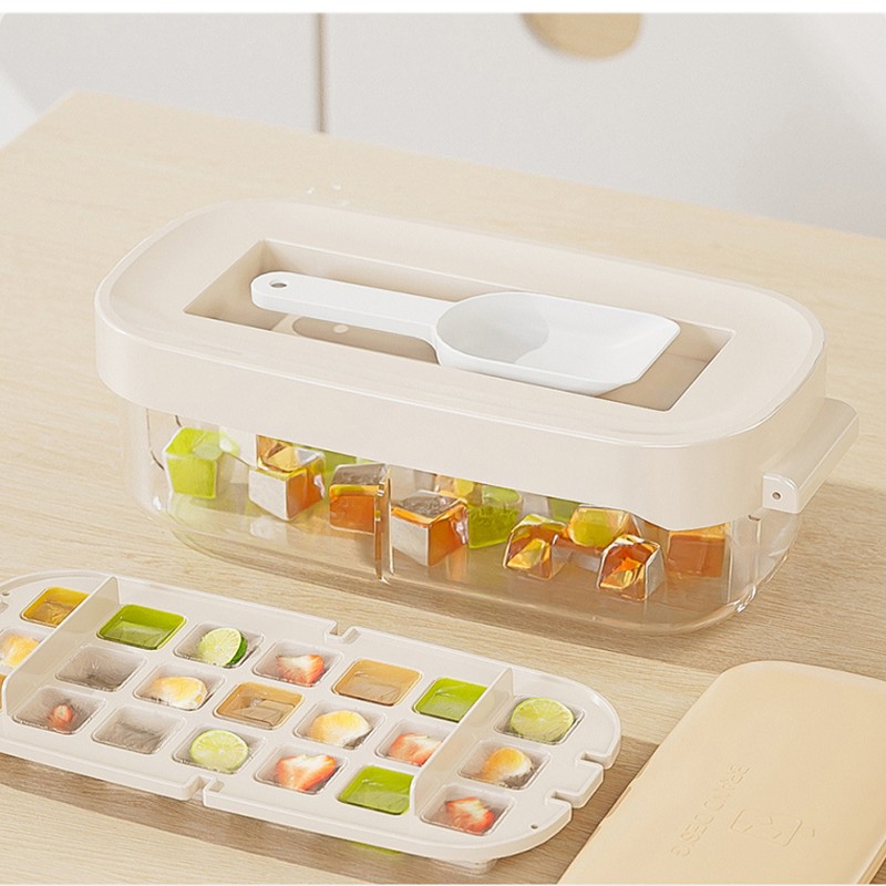 Ice Bucket Refrigerated Ice Cube Storage Box - Ice Organizer With ...