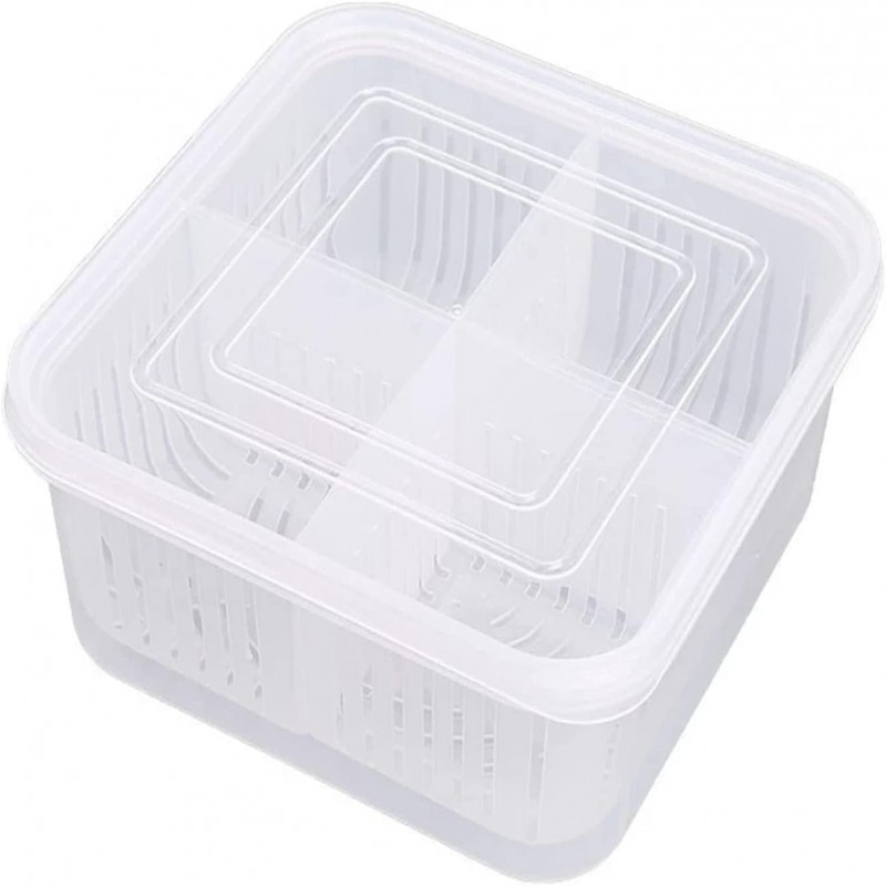 Refrigerator Onion Ginger Garlic Food Storage - Drain Food Sealed Box ...
