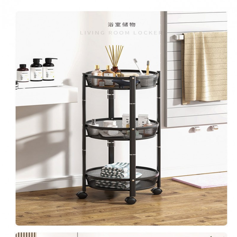 3 Layer Foldable Kitchen Trolley Collapsible Vegetable Fruit Rack