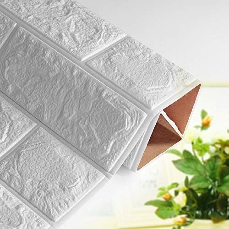 (Pack Of 4) 3D Foam Brick Wall Sheets - Foam Brick Self Adhesive - NY-Store