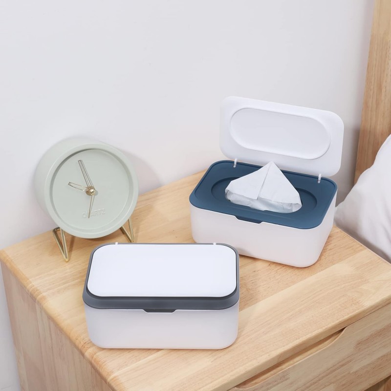 Wipes Dispenser Holder Tissue Storage Box with Lid - Wet Wipes Tissue ...