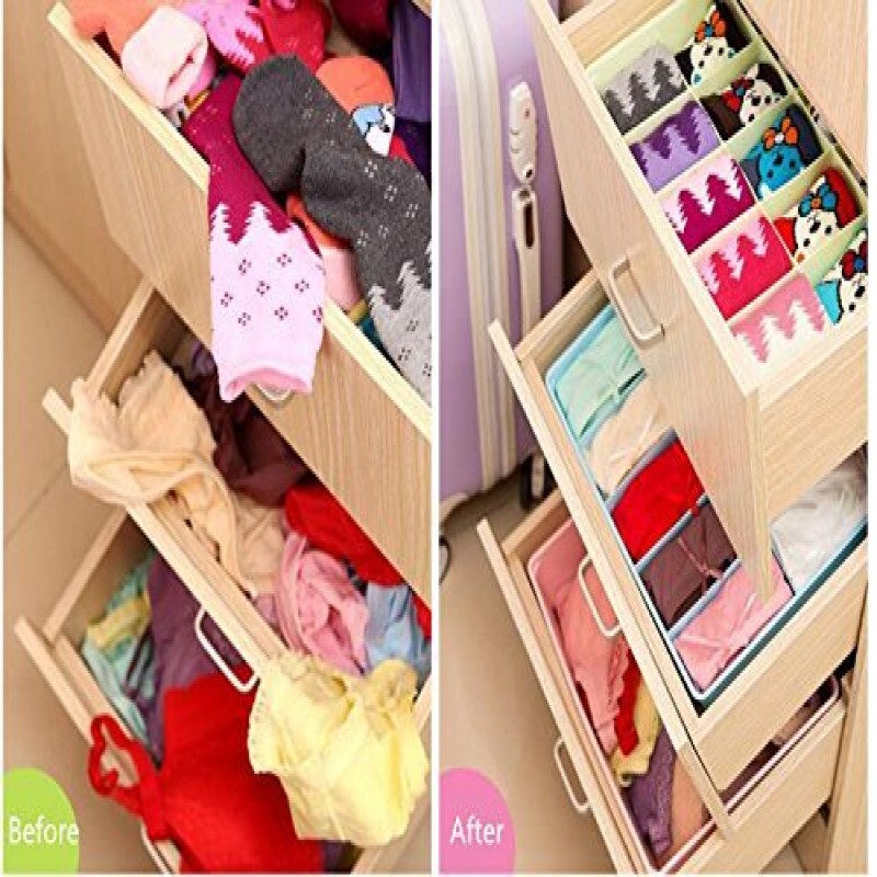 Box Drawer Organizer - 15 Compartment Plastic Storage Drawer Organizer ...