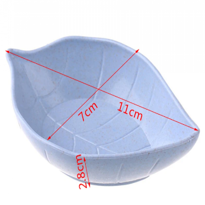 (Pack of 2) Multipurpose Leaf-Shape Small Seasoning Saucers Appetizer ...