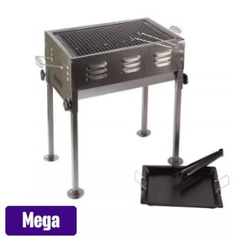 BBQ GRILL WITH STAND AND COOKING PLATE OUTDOOR BARBECUE - NY-Store