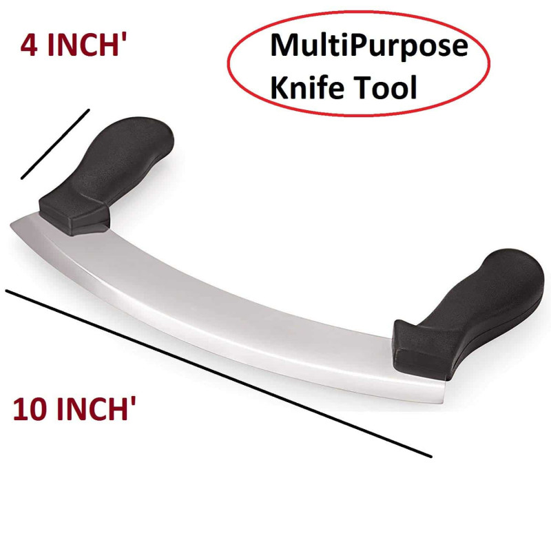 Half Moon Knife - Stainless Steel Knife, Mezzaluna Chopper - NY-Store