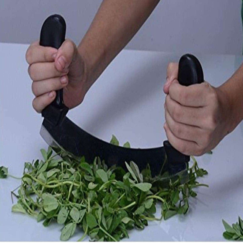 Half Moon Knife - Stainless Steel Knife, Mezzaluna Chopper - NY-Store