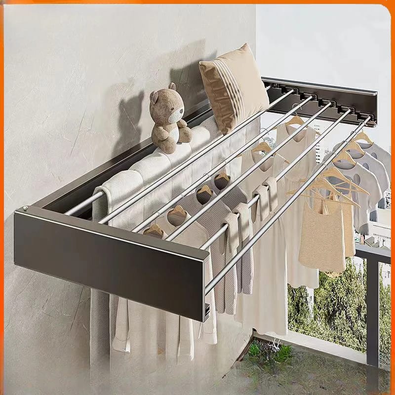 Retractable Wall Mounted Laundry Drying Rack - Clothes Drying Rack - NY ...