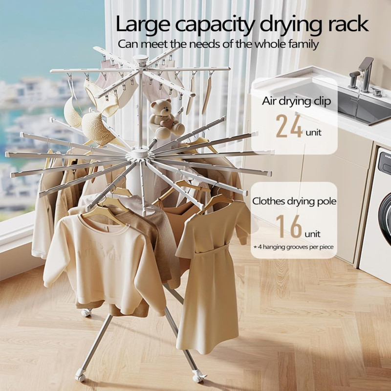 Aluminum Tripod Clothes Drying Rack for Laundry - Clothes Drying Rack ...
