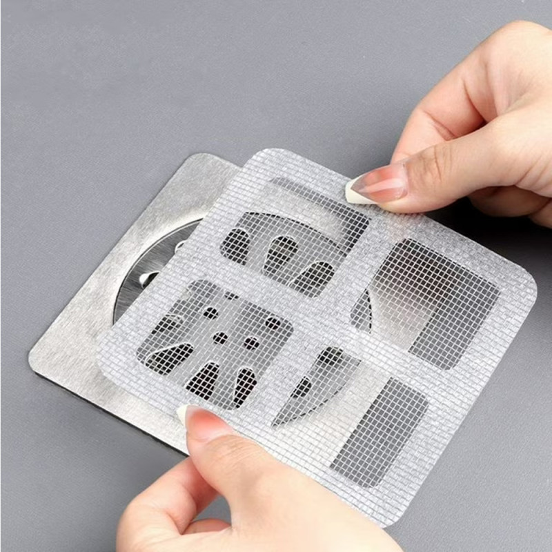 (Pack Of 10) Disposable Floor Drain Sticker - Bathroom Floor Drain ...