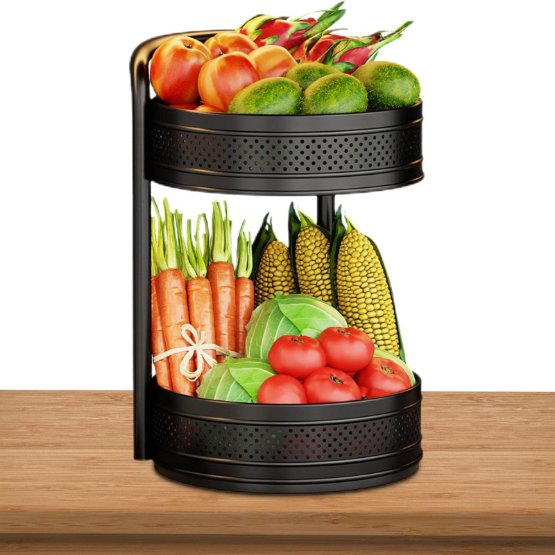 Double Layer Rotating Spice Rack - 360° Rotating Spice Holder - NY-Store