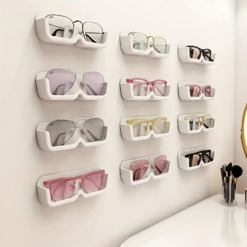 Wall-Mounted Eyewear Organizer - Glasses Display Rack for Bedroom ...