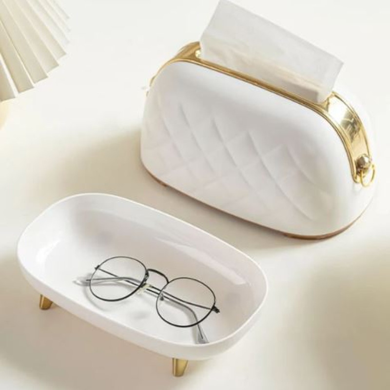 CREATIVE PLASTIC BAG TISSUE BOX WITH SPRING HOLDER FOR HOME - NY-Store
