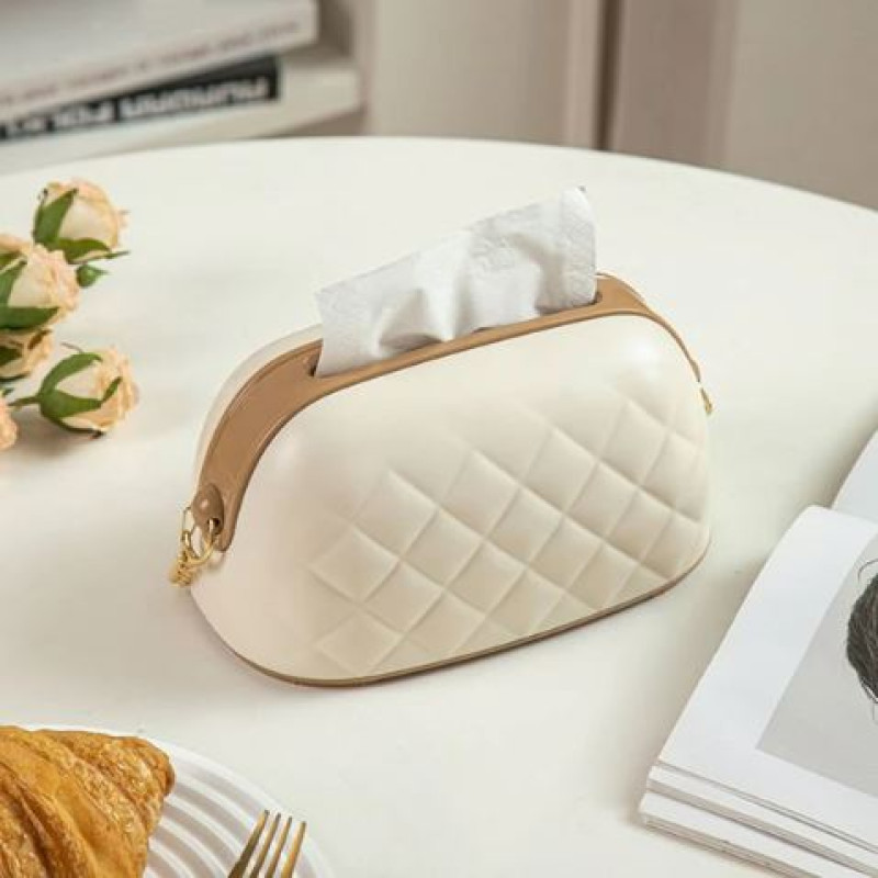 CREATIVE PLASTIC BAG TISSUE BOX WITH SPRING HOLDER FOR HOME - NY-Store