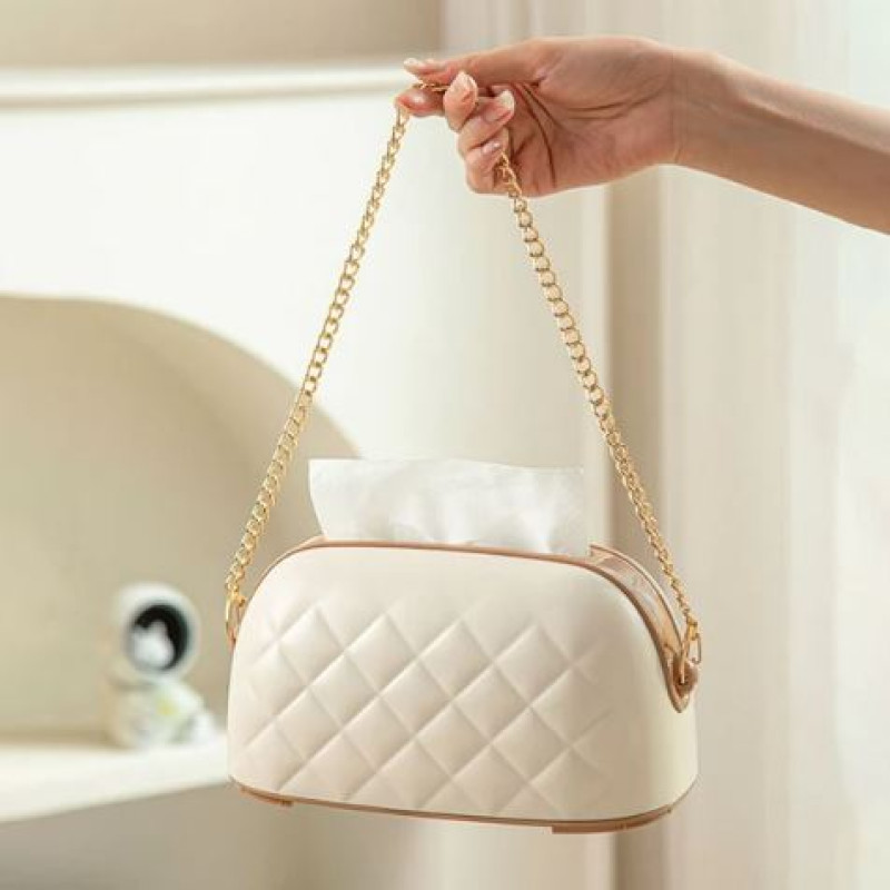 CREATIVE PLASTIC BAG TISSUE BOX WITH SPRING HOLDER FOR HOME - NY-Store