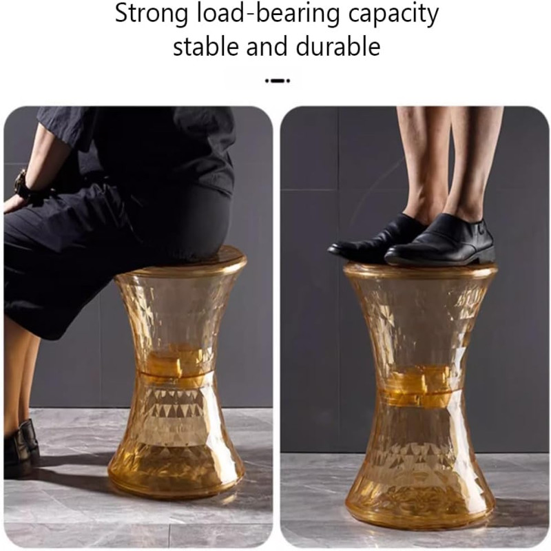 Transparent Storage Stool Acrylic Clear Storage Ottoman - Modern ...