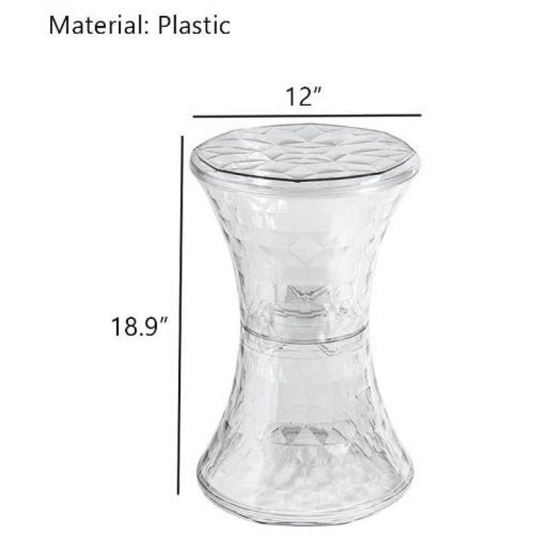Transparent Storage Stool Acrylic Clear Storage Ottoman - Modern ...