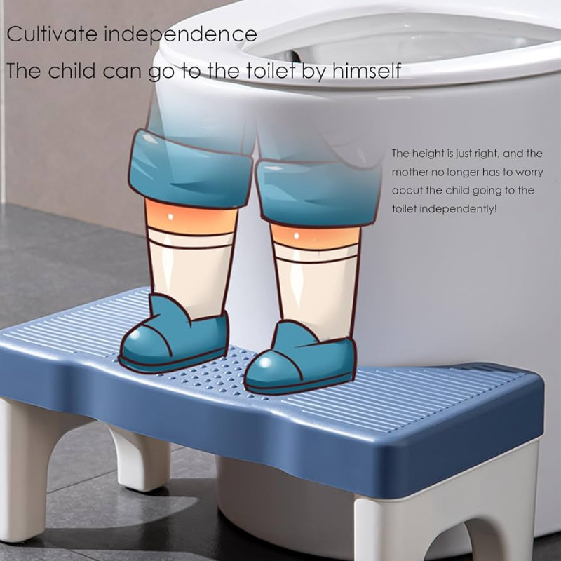 Adult Toilet Step Stool with Non-Slip Footrest - Comfortable Bathroom ...