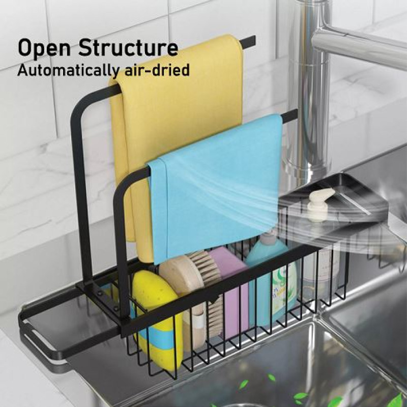 Expandable Kitchen Sink Drain Rack Basket - Stainless Steel - NY-Store