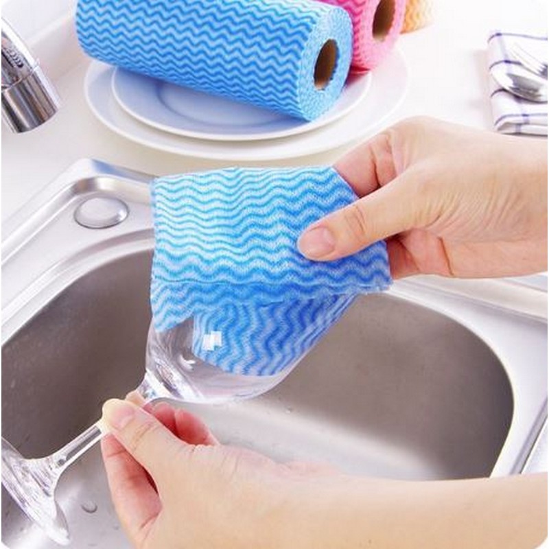 Reusable Wipes Sheets Roll - 50Pc Cleaning Wiping Pad - NY Store