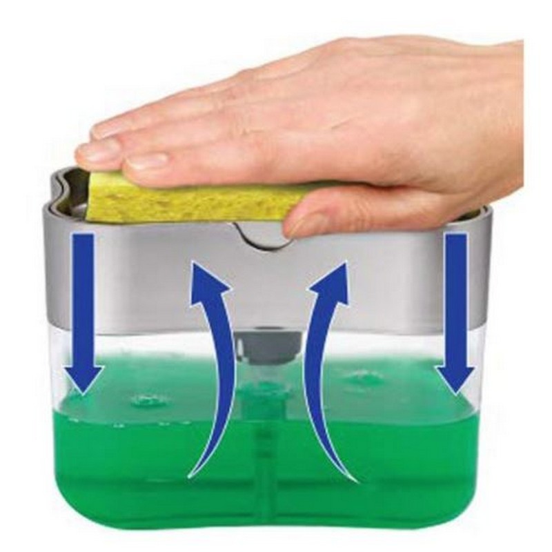 Soap Pump Dispenser with Sponge - Push Soap Dispenser - NY Store