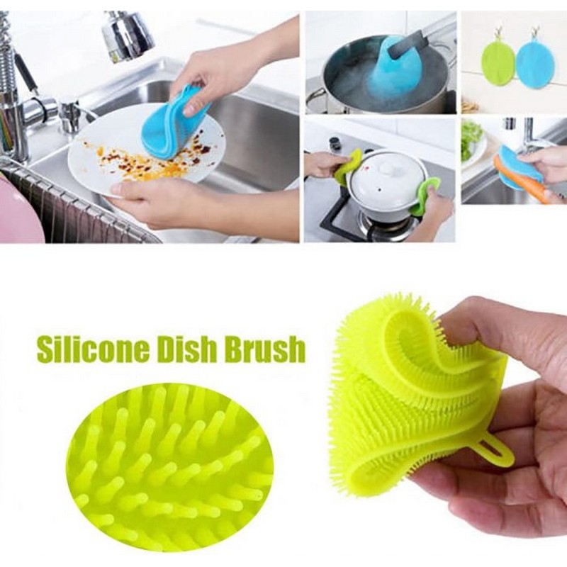 Silicone Dish Scrubber - Kitchen Cleaner Washing Tool - NY Store