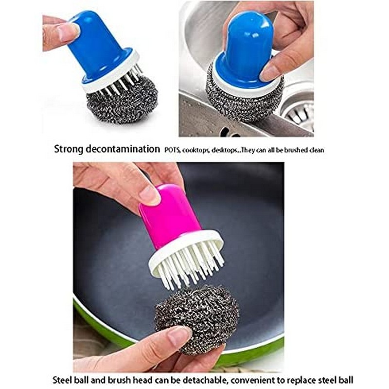 Cleaning Brush Wire Ball - Stainless Steel Metal Scrubber Ball - NY Store