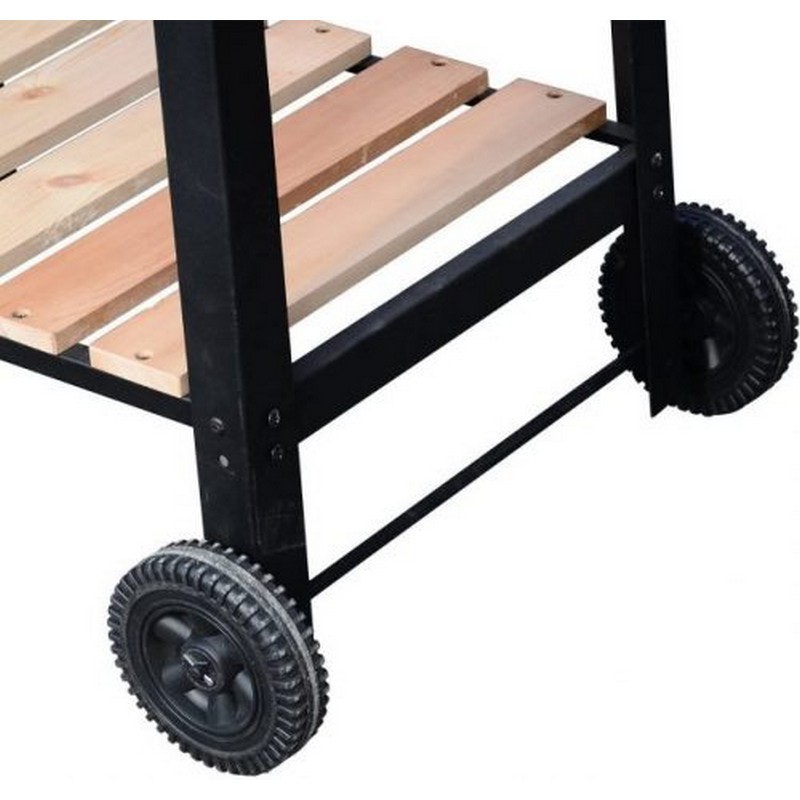 Portable Outdoor BBQ Grill Charcoal Grill Rack Smoker Wheels - NY Store