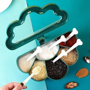 Multi-grid Seasoning Box with Spoon - Spice Container - NY-Store